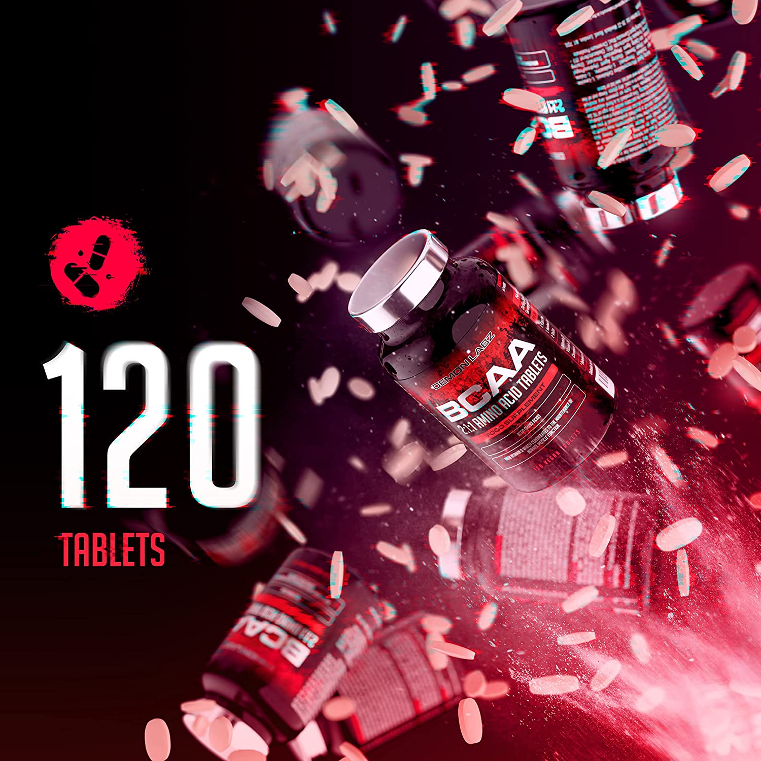 BCAA Amino Acids 2:1:1 – 2400mg BCAA Tablets – GB – Demonlabz